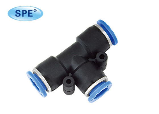 6mm Pneumatic Male Run Tee G Thread Fittings Push In Connect One Touch