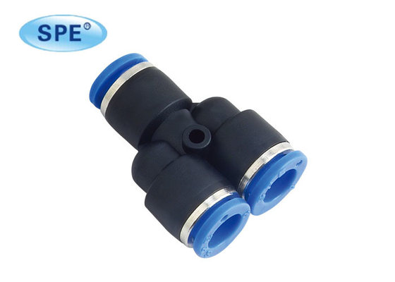 6mm Pneumatic Male Run Tee G Thread Fittings Push In Connect One Touch
