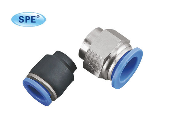 Mini Union Tee Pneumatic Push To Connect Fittings , Pneumatic One Touch Fittings