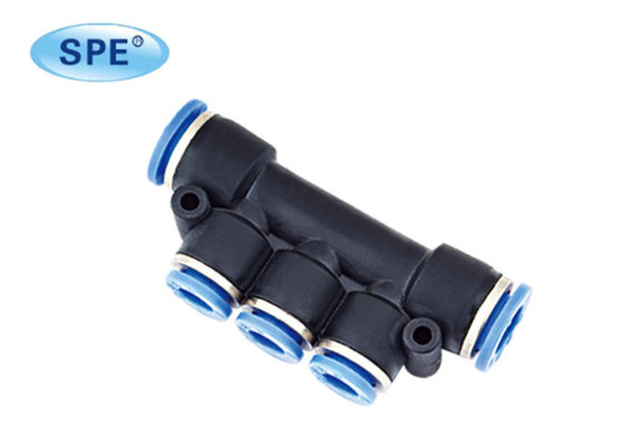 Union Tee Reducer Pneumatic Push Fittings One Touch For Air / Water Hose
