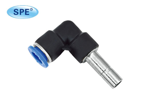 45 Degree Elbow 8mm Push Fit Pipe Fittings , Plastic Pneumatic Connectors Fittings