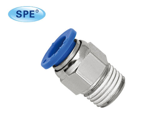Nickel Plating Brass Pneumatic Hose Fittings Male Straight Quick Connect