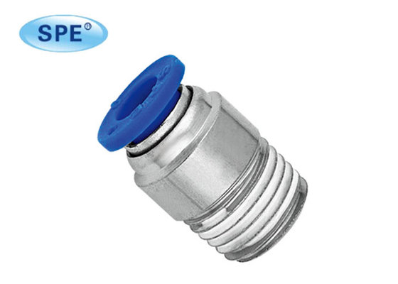 Nickel Plating Brass Pneumatic Hose Fittings Male Straight Quick Connect