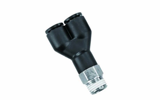 Union Y Shaped Air Pneumatic Push In Fittings Quick Push To Connect