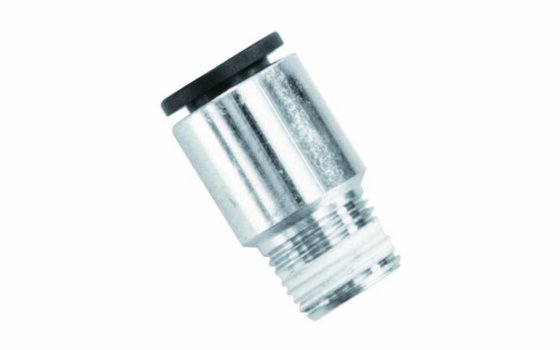 Inline Bulkhead Union Nickel Plate Brass Pneumatic Fittings For Connecting Two Tubes