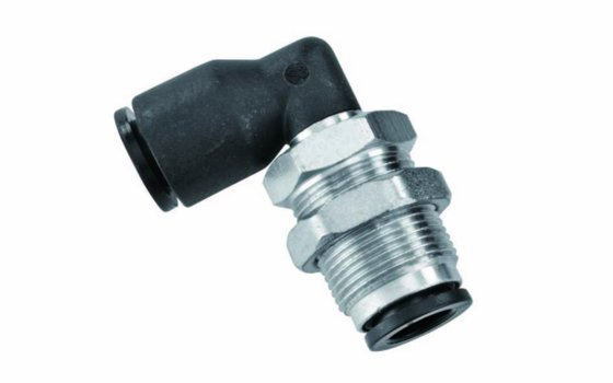 Bulkhead Elbow Pneumatic Tube Fittings Push In To Connect Quick Release