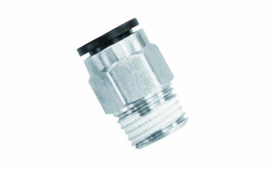 Inline Bulkhead Union Nickel Plate Brass Pneumatic Fittings For Connecting Two Tubes