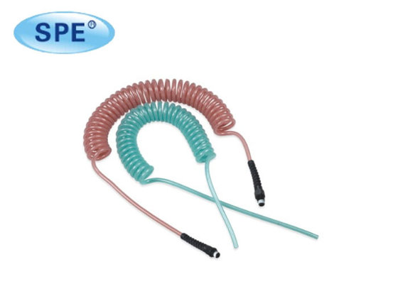 Plastic PU Polyurethane Recoil Air Hose Pneumatic Flexible Hose With Fittings