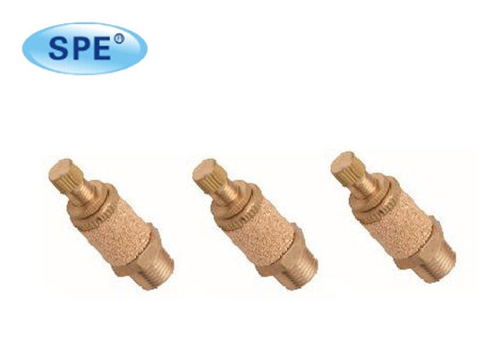 Durable Brass Pneumatic Exhaust Silencer , Air Silencer Muffler For  Noise Reducing
