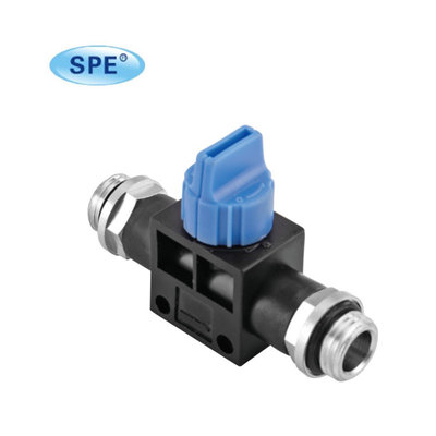 Union Straight 6mm Hand Pneumatic Shut Off Valve With Polymer Body