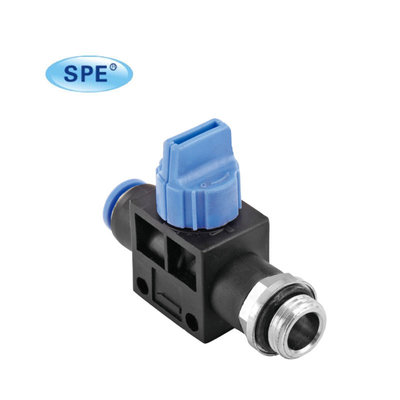 Lightweight Metric Pneumatic Shut Off Valve One Touch Tube Fitting