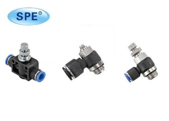 Air Speed Control Pneumatic Flow Control Valves One Touch Quick Release