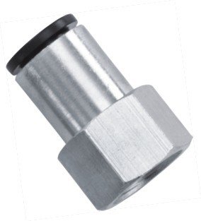 Smart Female Straight Pneumatic Tube Fittings , Quick Connect Air Fittings Connector