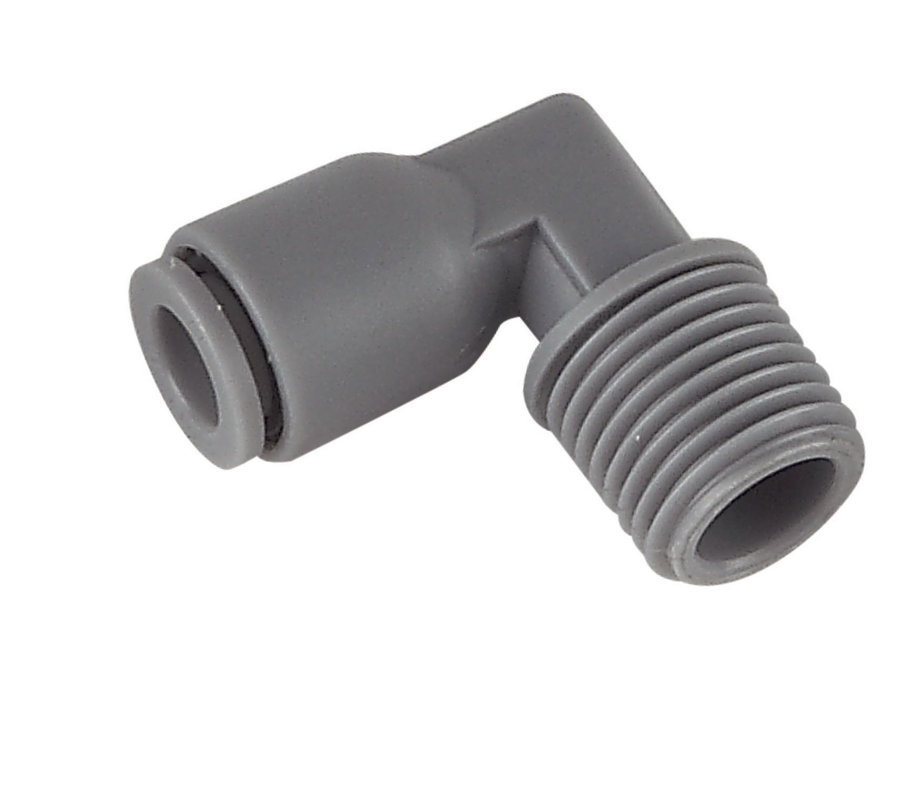 750mm Hg Male Thread Water Hose Connector 90 Degree Plug Adapter in Liquid System