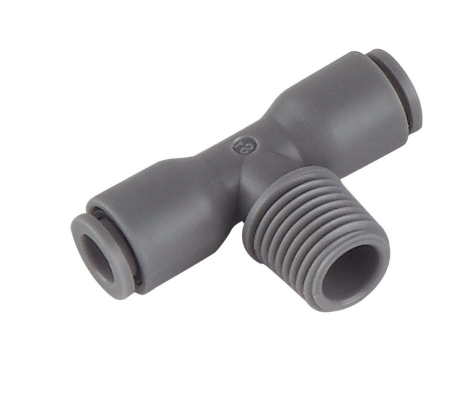 1 / 4 Inch 3 / 8 Inch BSPT Male Water Hose Connector Vacuum Tee Fittings