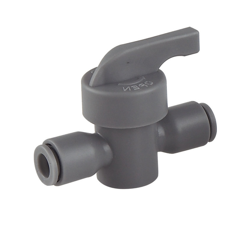 Collet Push To Lock Tube Fittings Liquids and Gas Hose Connector Push On Shut Off Valve