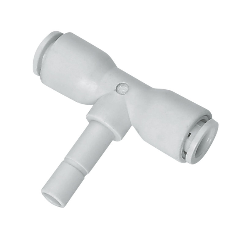 3 Way Plug In 30bar Plastic Tee Fittings for Pure Water Applcations