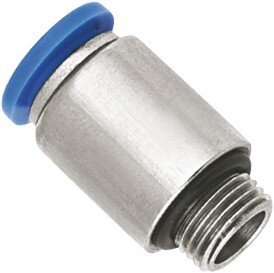 Nickel Planting Pneumatic Brass Push To Connect Fittings With Male Straight Run Body