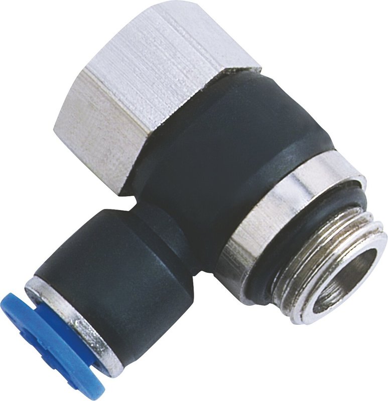 Brass / Plastic One Touch G Thread Fittings , Pneumatic Push Fit Connectors Banjo Elbow