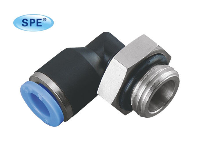 Air Metric Push To Connect Fittings , Pneumatic Connectors Fittings One Touch Quick Release