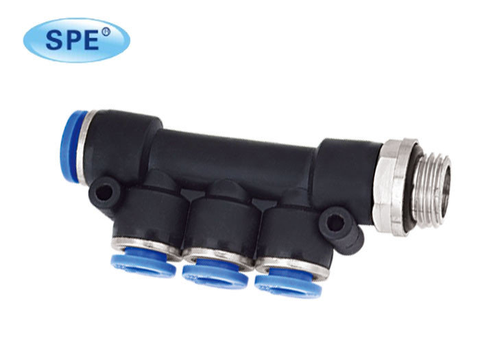 Male Triple Branch Reducer Quick Release Pneumatic Fittings For Air Water Pipe 4-10mm