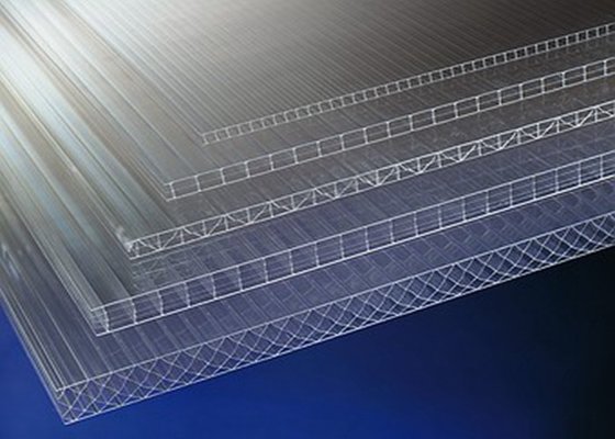 Customized Clear Greenhouse PC Hollow Sheet , translucent poly carbonate sheeting