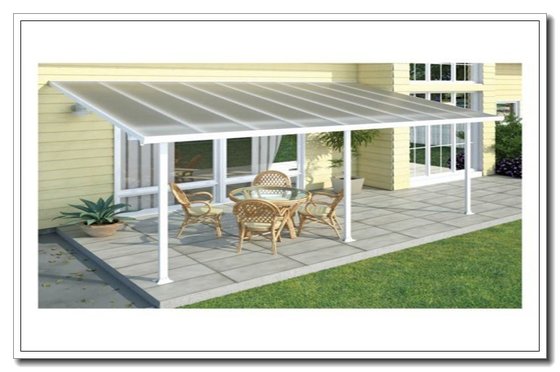 Transparent Plastic PC Solid Sheet , clear blue polycarbonate window awnings
