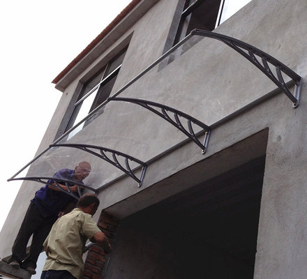 2.7mm Thickness Light Transmission polycarbonate canopy awning for Window / Door Panel
