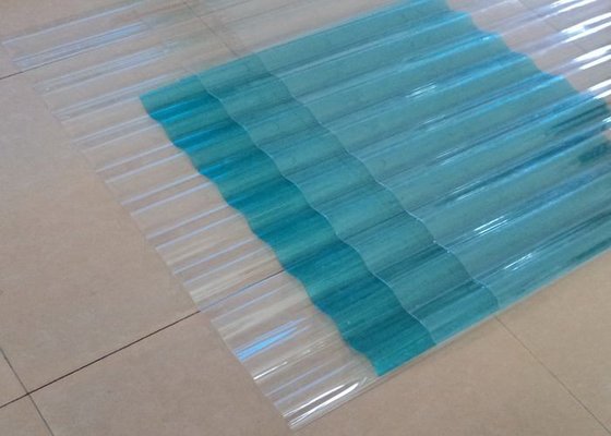 Green , brown , oapl Corrugated Polycarbonate Sheets For Roofing WIth UV - protection