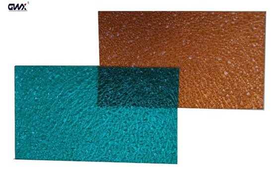 Decorative Colored Polycarbonate Embossed Sheets with 10 Year Warranties