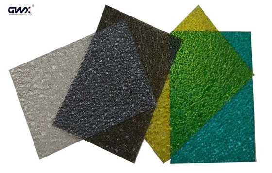 Decorative Colored Polycarbonate Embossed Sheets with 10 Year Warranties