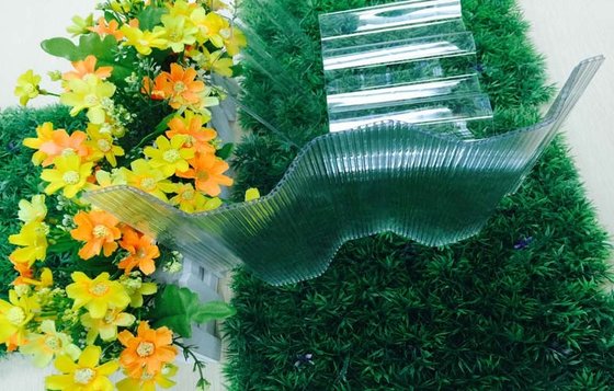 High Light Transamission Strength Imapct Resistance corrugated clear plastic sheets
