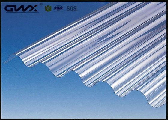 Transparent 2mm UV Polycarbonate corrugated Sheets , white corrugated plastic panel