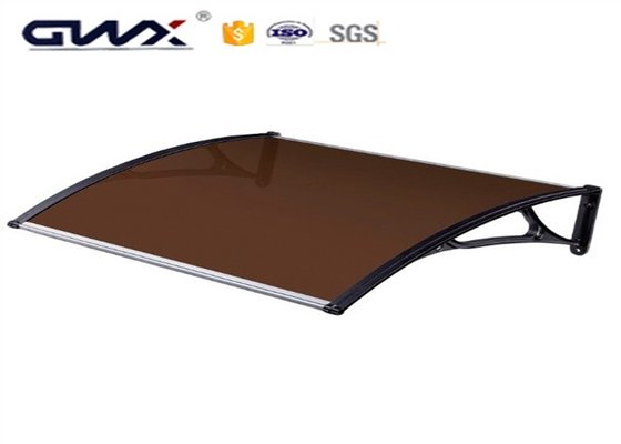 Brown Canopy Door Polycarbonate Awning Panels solid Sheet Corrugated