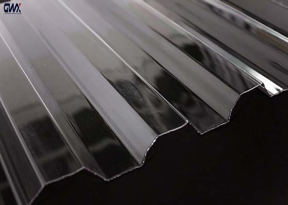Anti - UV  Clear Corrugated Polycarbonate Sheets with High Light Transamission