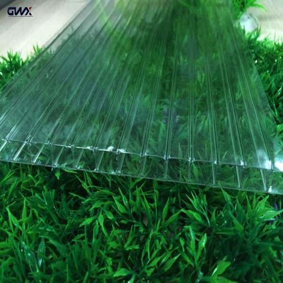 Construction Materials 6mm PC Hollow Sheet , twin walled polycarbonate sheets