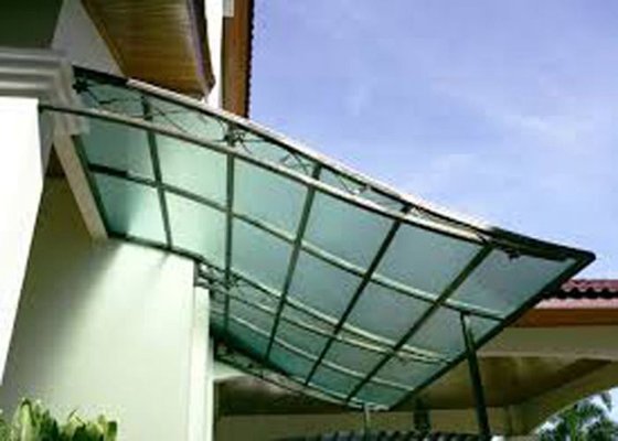 3.5 Thickness 2.1 Width Blue Polycarbonate Roofing Panels , polycarbonate flat sheet