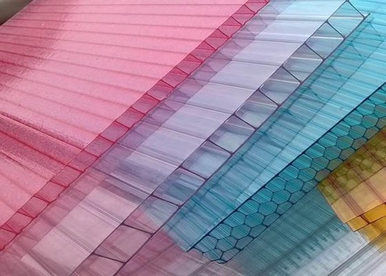 Bayer Twin Wall Colored Polycarbonate Sun Sheet 6mm 8mm 10mm Anti - UV
