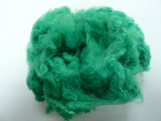 1.5 D * 32mm , 38mm, 51mm, 76mm Green Dyed Spinning Polyester Staple Fiber