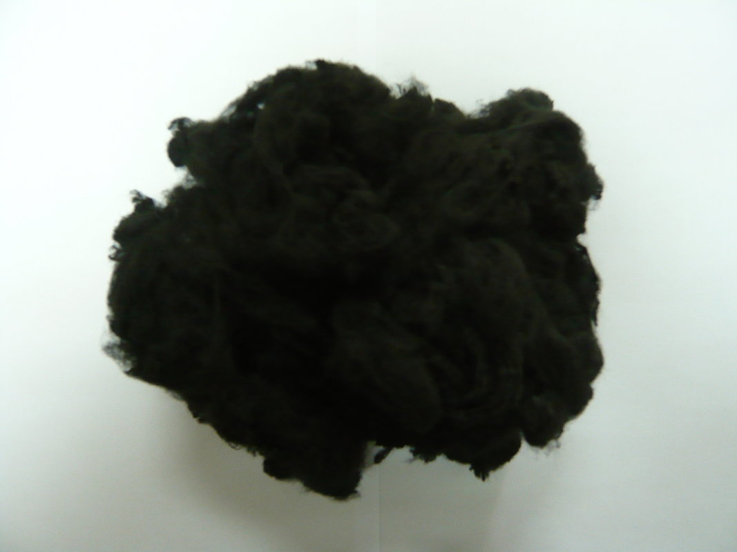Black Recycled Polyester Staple Fiber for 32mm, 38mm, 51mm, 76mm 1.2 to 6 deniers