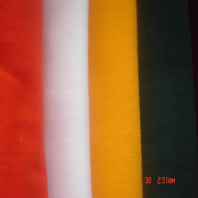 20*10 two side brushed orange/red/yellow plain dyed 100% cotton flannel fabric for shoes cleaning clothes