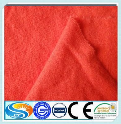 20*10 two side brushed orange/red/yellow plain dyed 100% cotton flannel fabric for shoes cleaning clothes