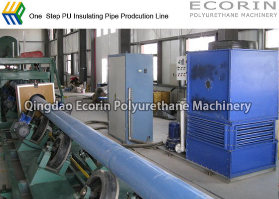 Automatic One Step Polyurethane Pipe Production Line For Insulation Pipeline Making