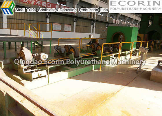 Pipe Cleaning Shot Blasting Machine PLC Control 60 mg / m3 Dust Exhaust Density