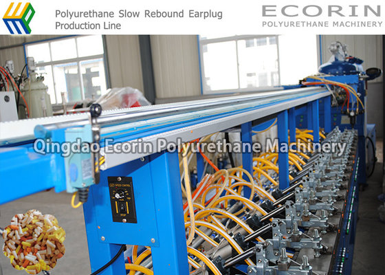 Soundproof PU Foam Slow Rebound Earplug / Earbuds Making Machine Accuracy 0.5%