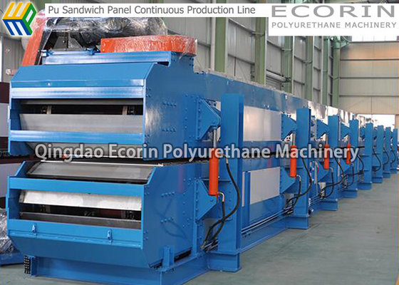 Double Paper Surface Sandwich Panel Making Machine 1200mm Width PU Injection