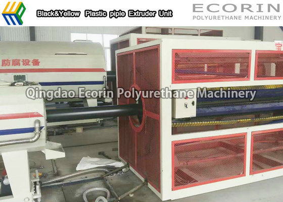 Efficient Insulating Pipe Plastic Extruder Machine For HDPE Pipe Vacuum Sizing