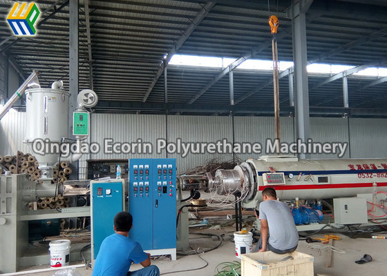 Low Price High Efficiency Intelligent LDPE / HDPE Thermal insulation Plastic Pipe Single Screw Extruder Machine