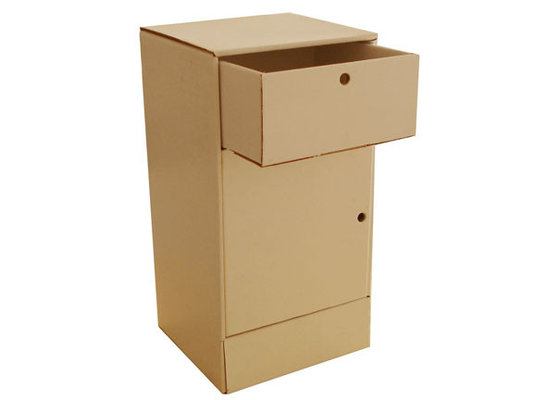 China Corrugated Cardboard Furniture Cardboard Storage Box Corrugated Display Racks Cardboard Stand ENCF044 supplier