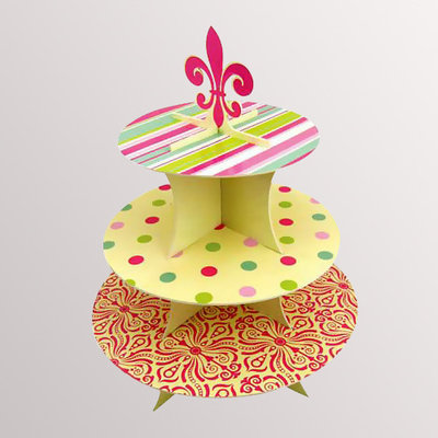 China Pop Cupcakes Wedding Cake Displays For Party Colorful Environmental supplier
